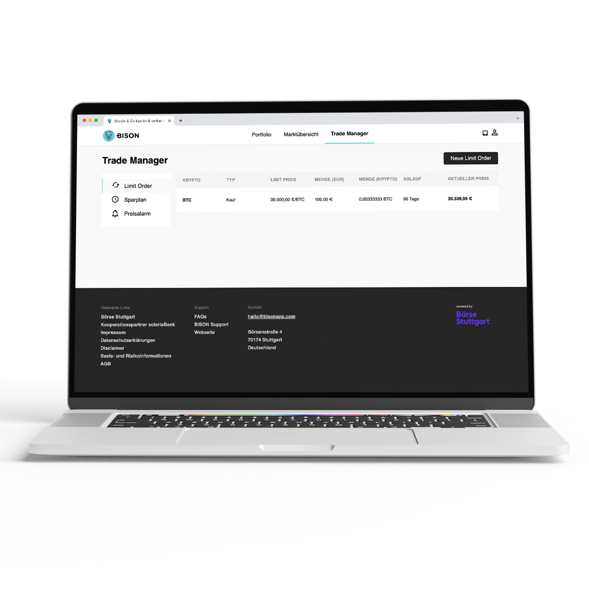 BISON Web: Kryptowährungen auf dem großen Screen kaufen und verkaufen ...