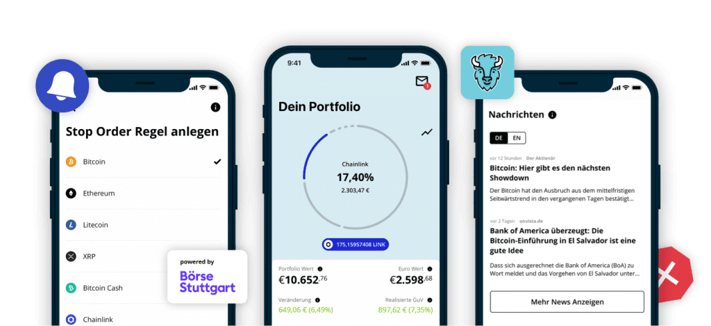 Features der BISON App: Sparplan Keine Gebühren Mehr ️